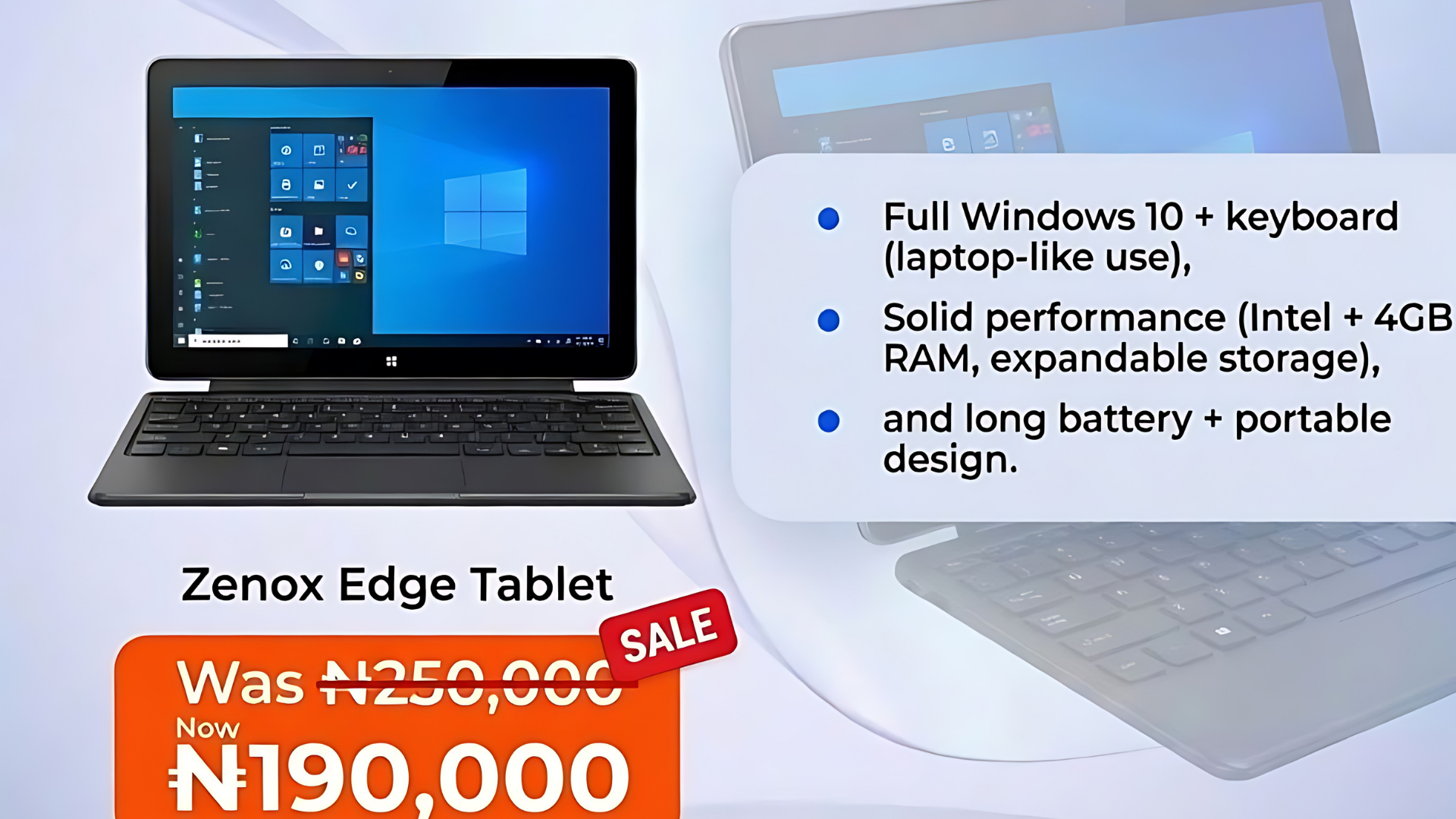 Zinox Edge Tablet - Your Bag Shouldn't Feel Like a Burden ...